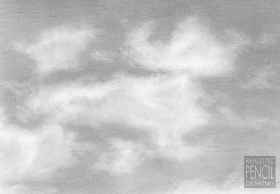 How to Draw Realistic Clouds - Realistic Pencil Drawing